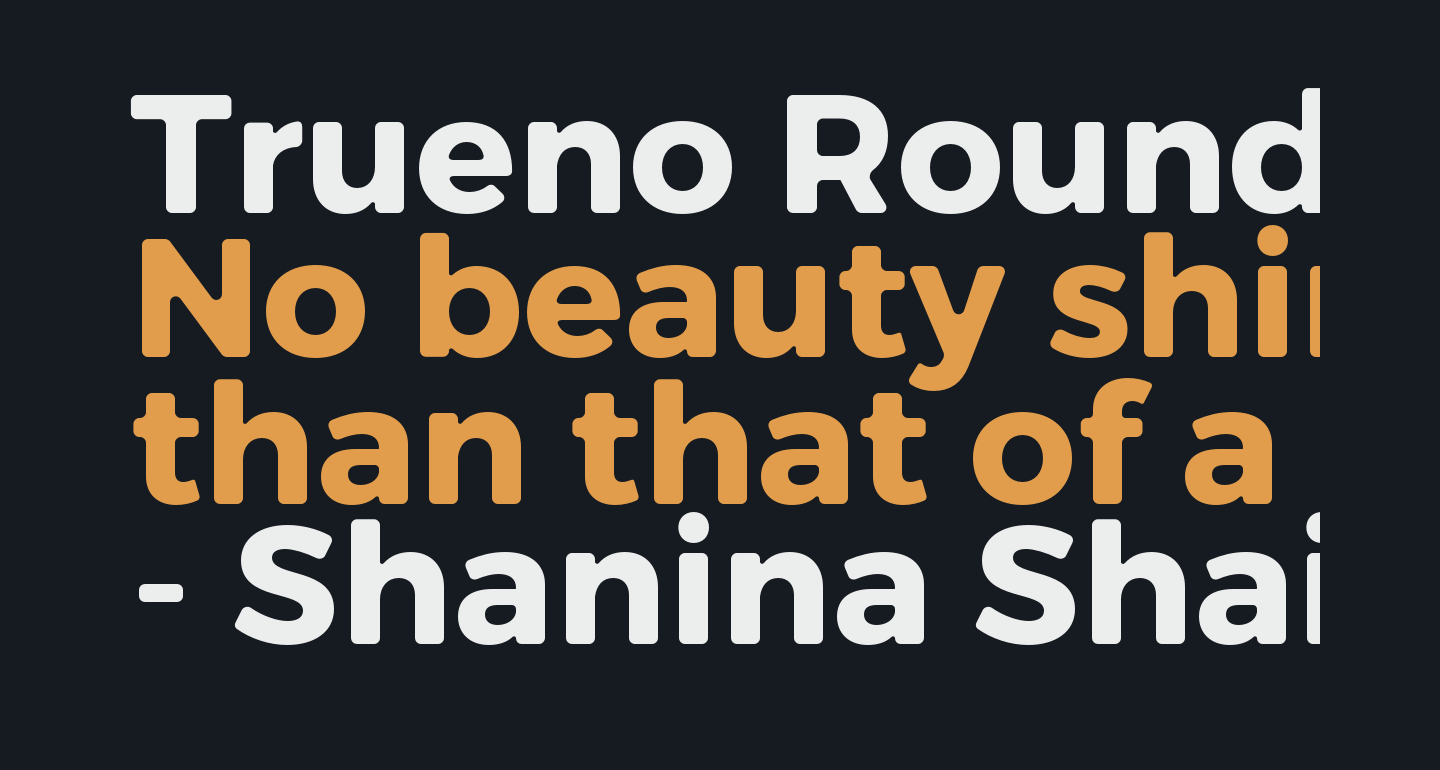 Trueno Round Bold free Font - What Font Is
