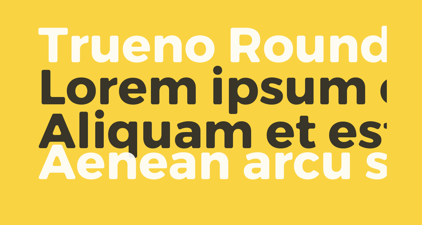 Trueno Round Bold free Font - What Font Is