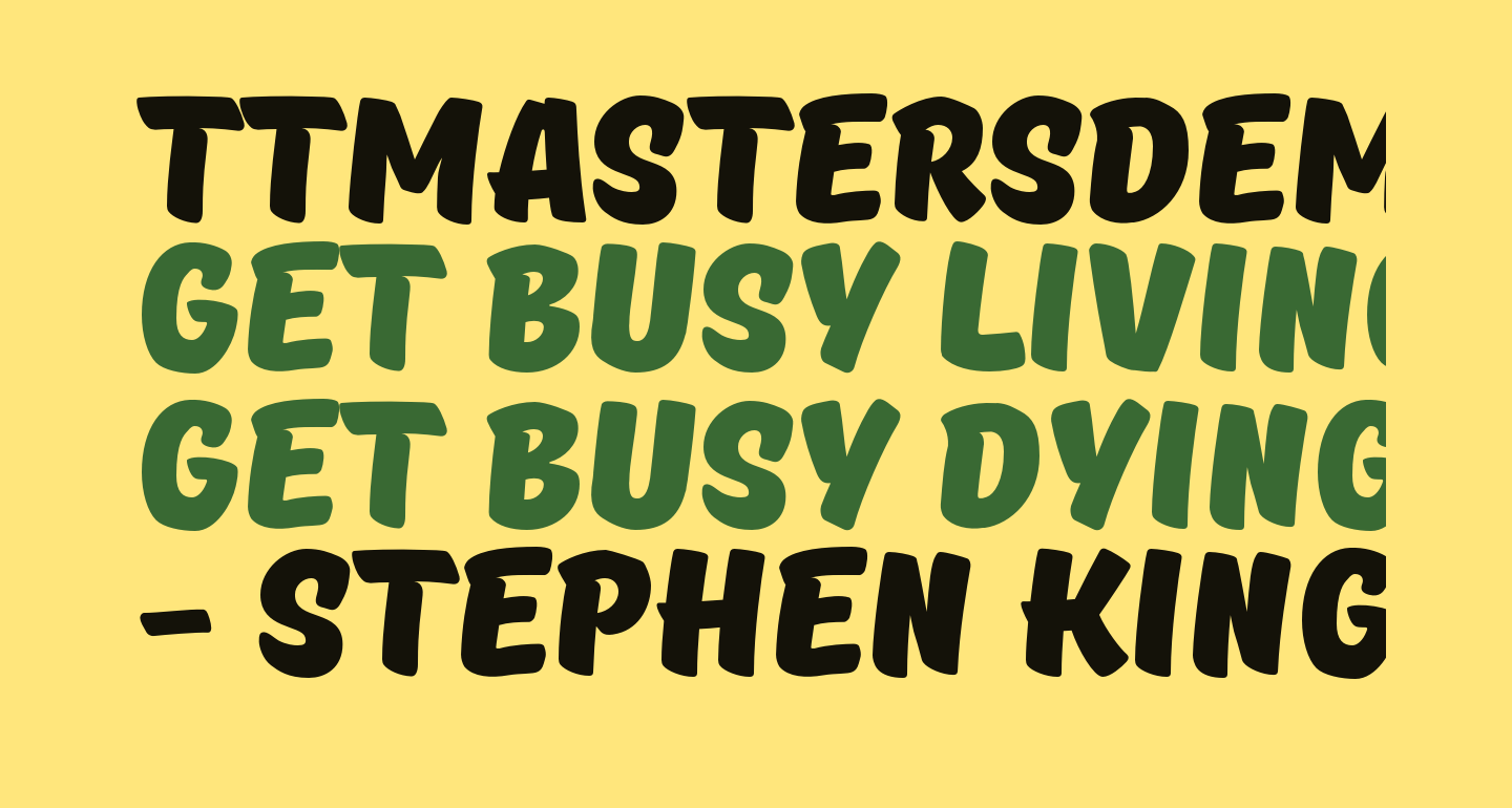 TTMastersDEMOBlack free Font - What Font Is