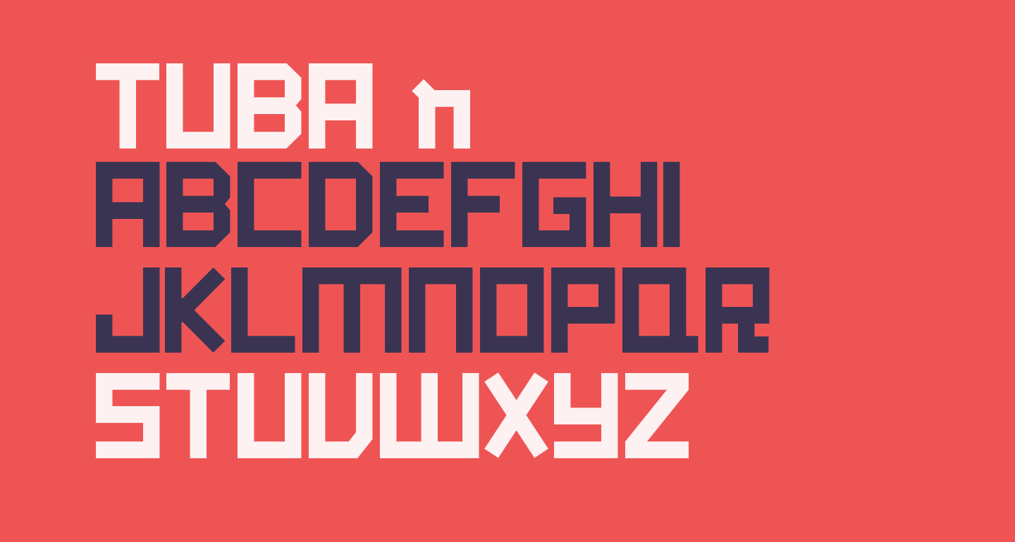 TUBA n free Font - What Font Is