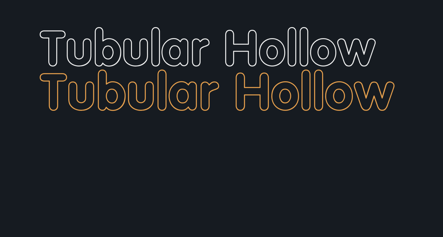 Tubular Hollow free Font - What Font Is