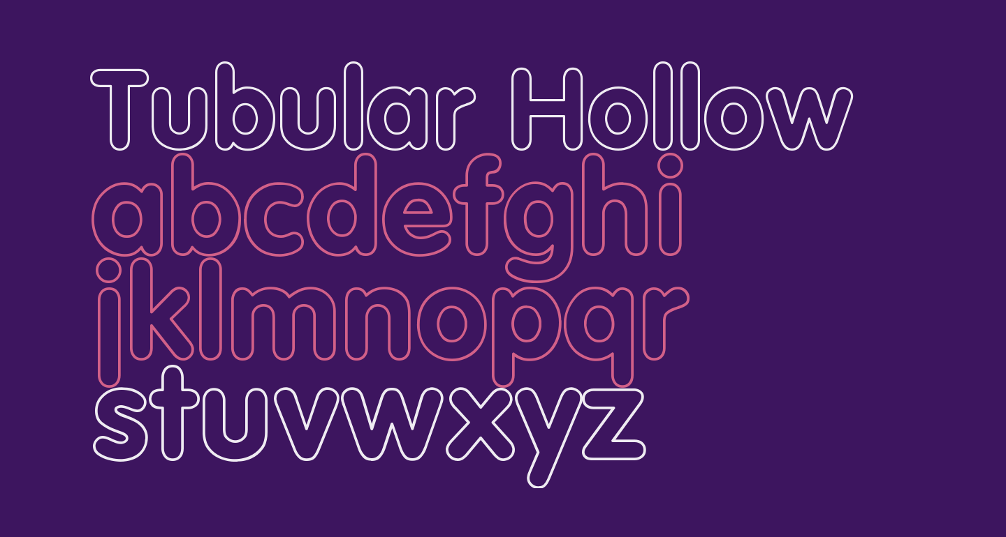 Tubular Hollow free Font - What Font Is