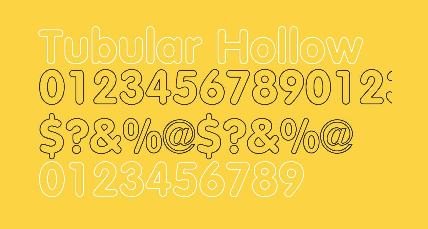 Tubular Hollow free Font - What Font Is
