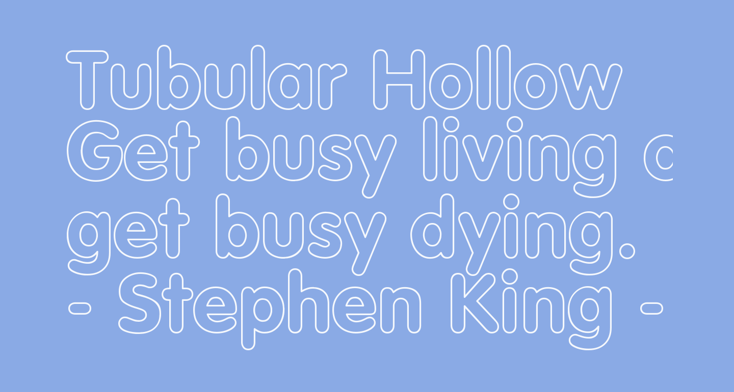 Tubular Hollow free Font - What Font Is