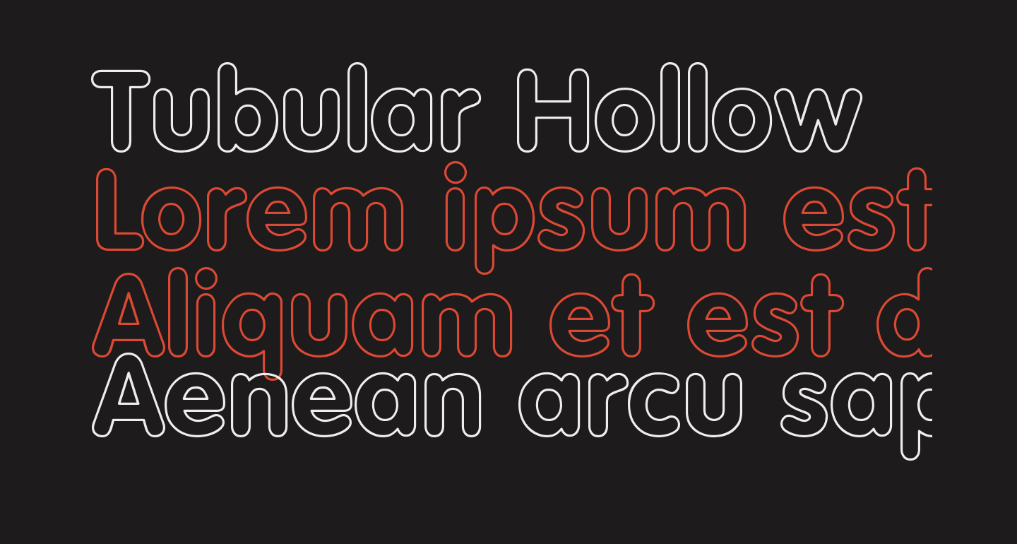 Tubular Hollow free Font - What Font Is