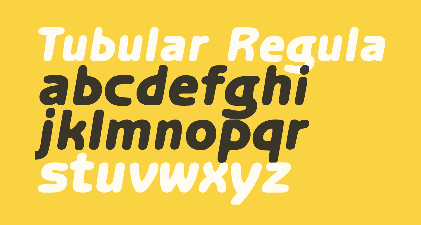 Tubular Regular free Font - What Font Is