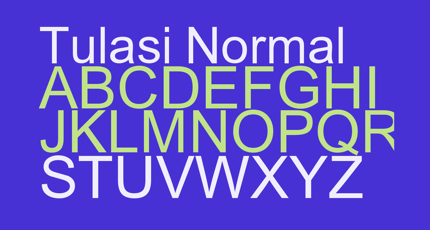Tulasi Normal free Font - What Font Is