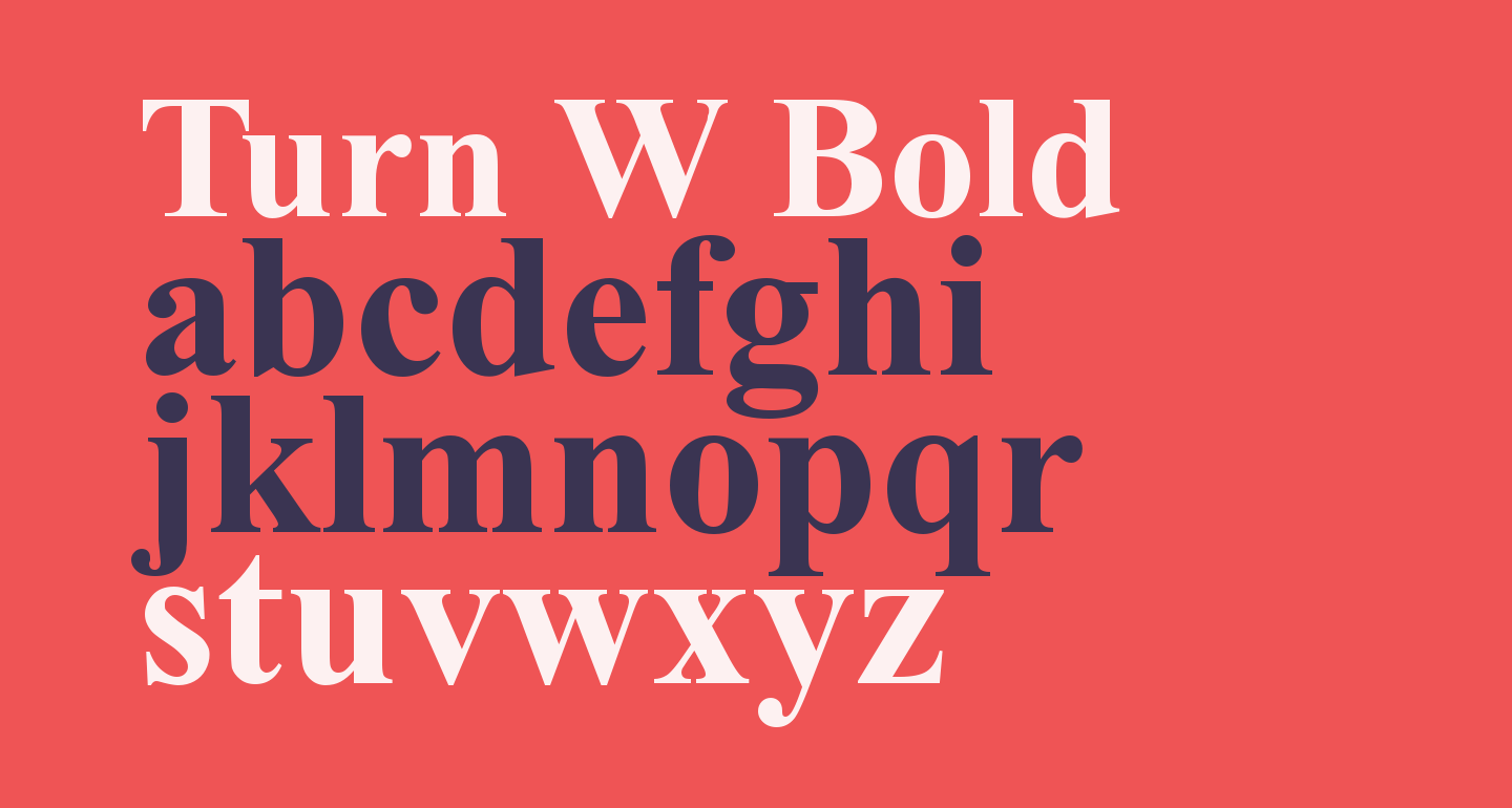 Turn W Bold free Font - What Font Is