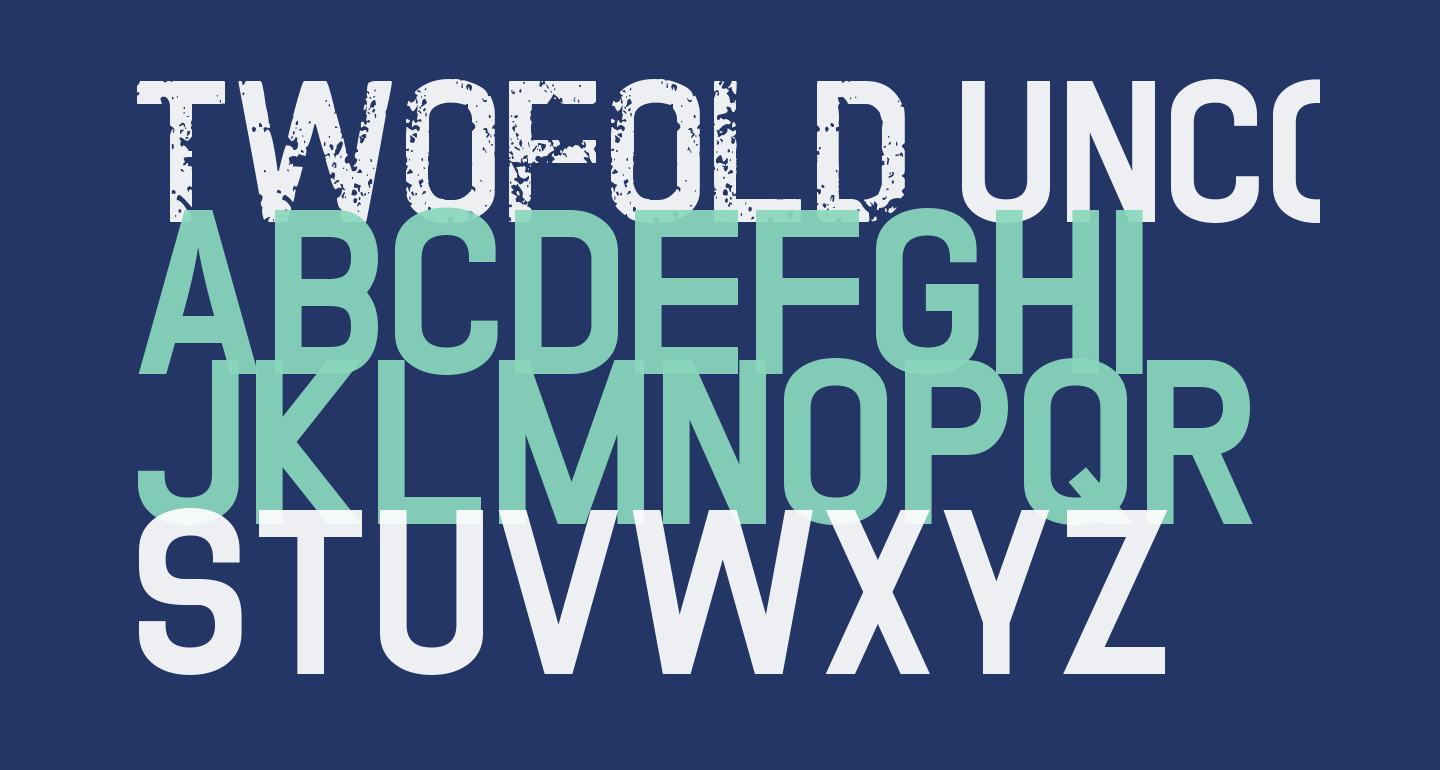 TWOFOLD uncomplete DeSigN free Font - What Font Is