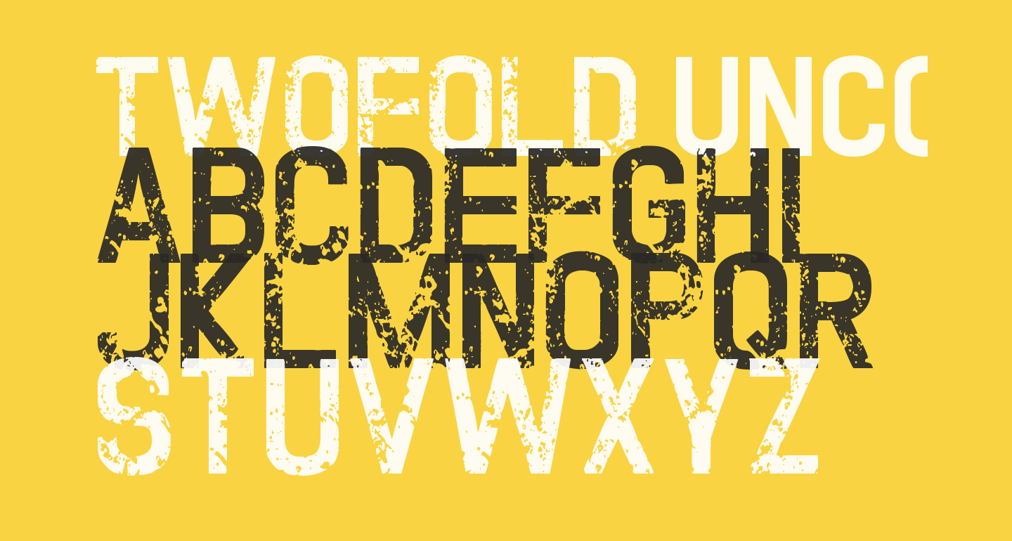 TWOFOLD uncomplete DeSigN free Font - What Font Is