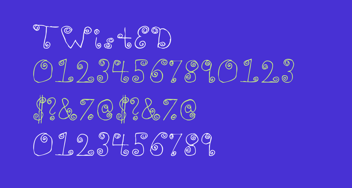 TWistED free Font - What Font Is