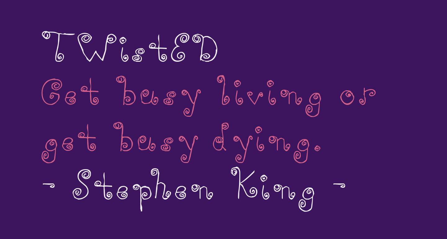 TWistED free Font - What Font Is