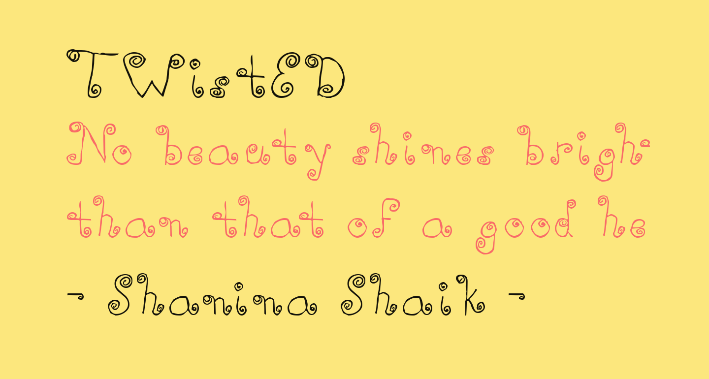 TWistED free Font - What Font Is