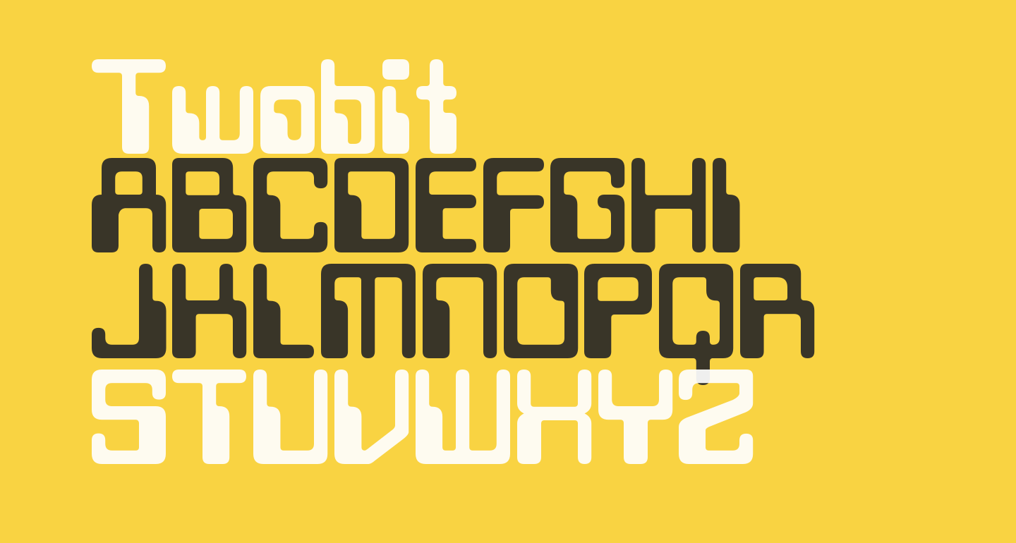 Twobit free Font - What Font Is