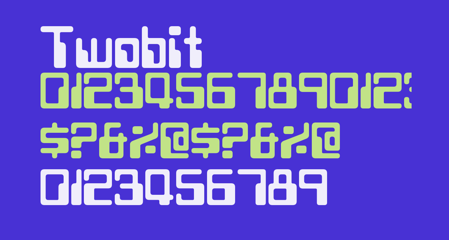 Twobit free Font - What Font Is