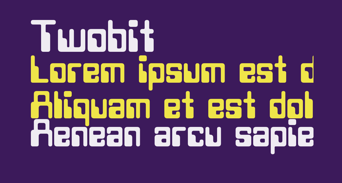 Twobit free Font - What Font Is