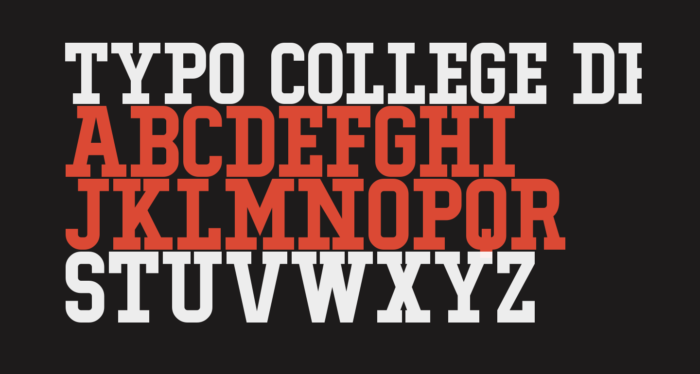 Typo College Demo free Font - What Font Is