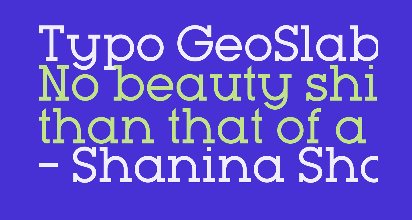 Typo GeoSlab Regular Demo free Font - What Font Is