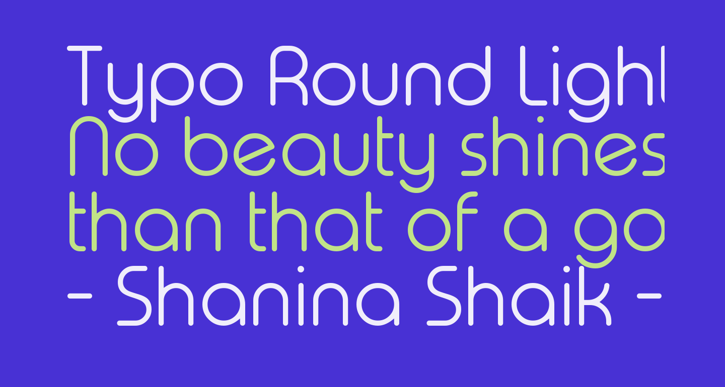 Typo Round Light Demo free Font - What Font Is