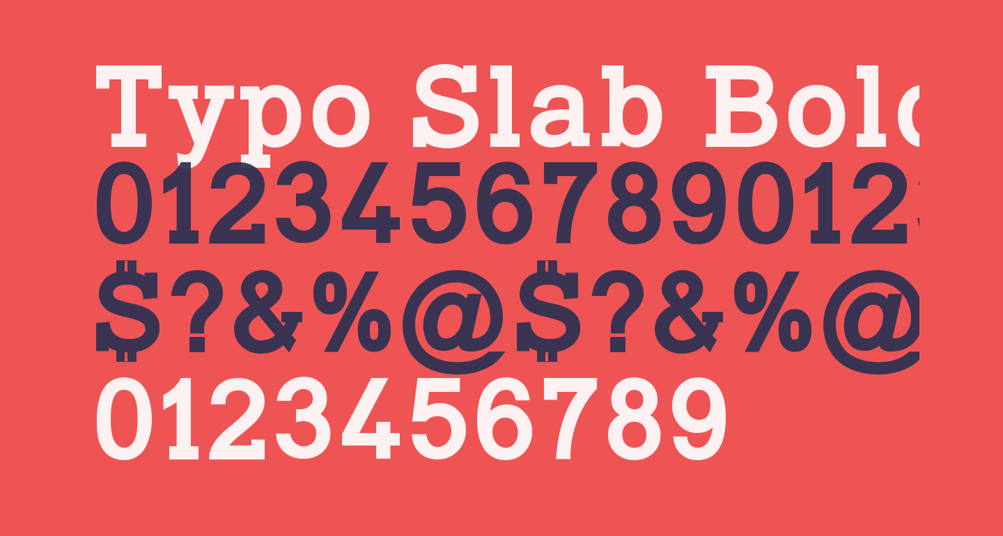 Typo Slab Bold free Font - What Font Is