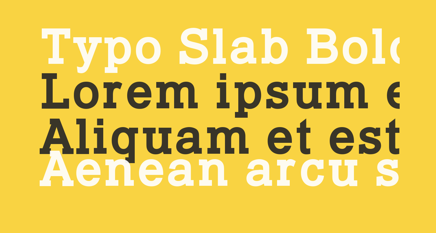 Typo Slab Bold free Font - What Font Is