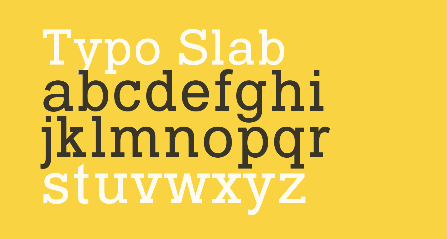 Typo Slab free Font - What Font Is