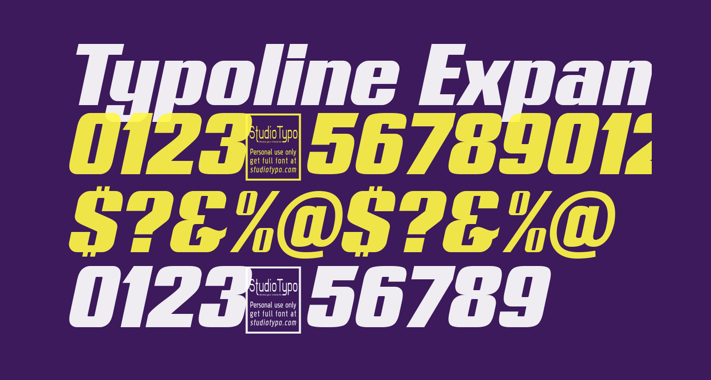 Typoline Expanded Italic free Font - What Font Is