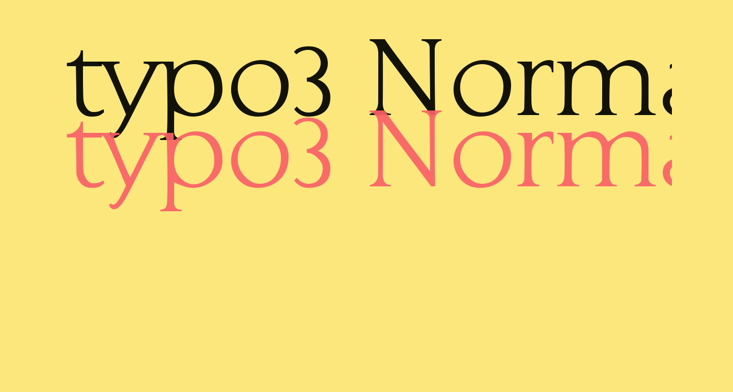 typo3 Normal free Font - What Font Is