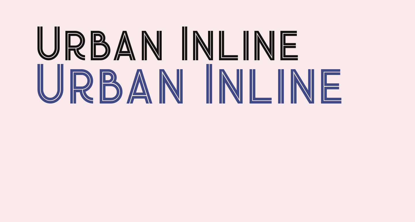 Urban Inline free Font - What Font Is