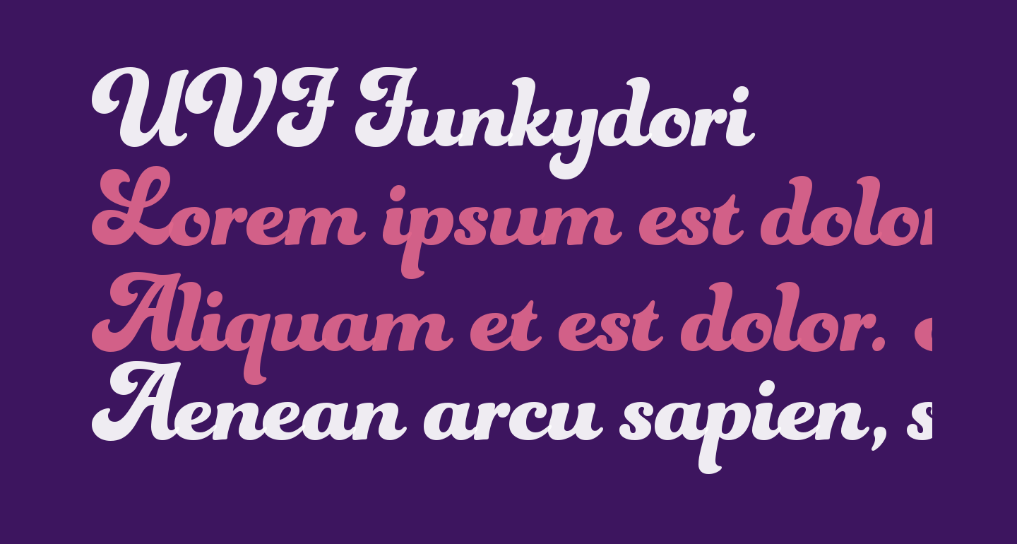 UVF Funkydori free Font - What Font Is