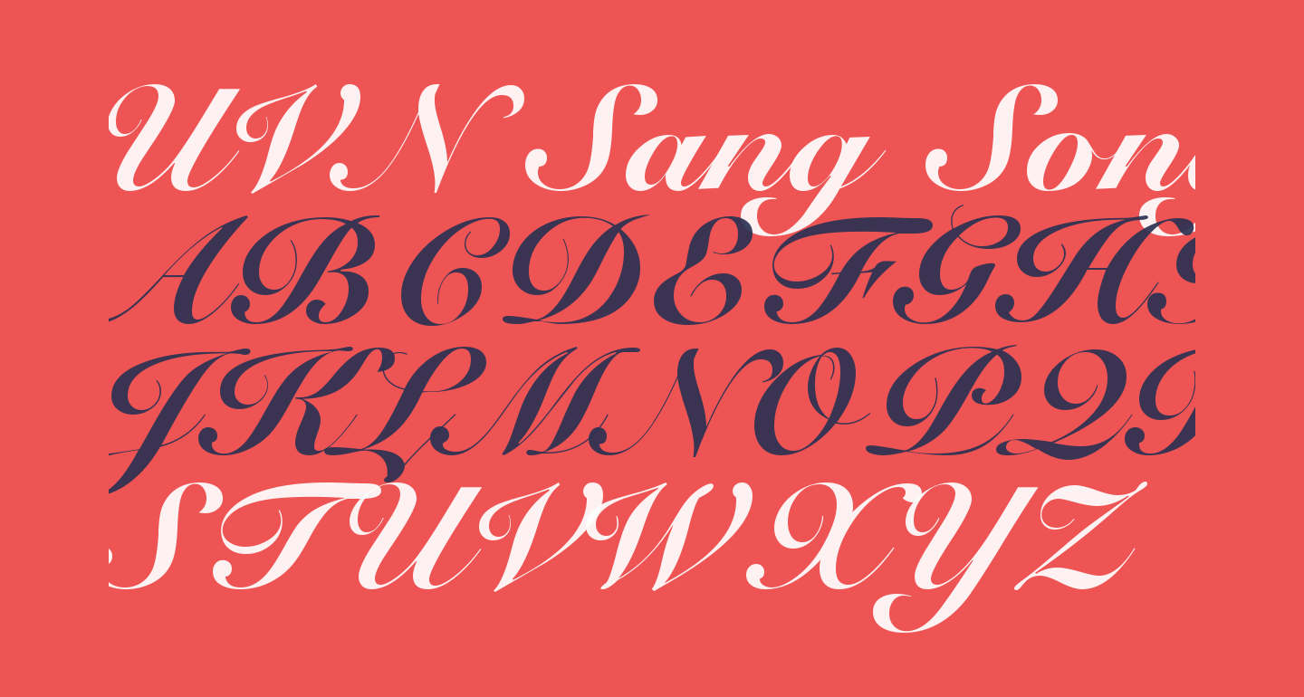 UVN Sang Song Nang free Font - What Font Is