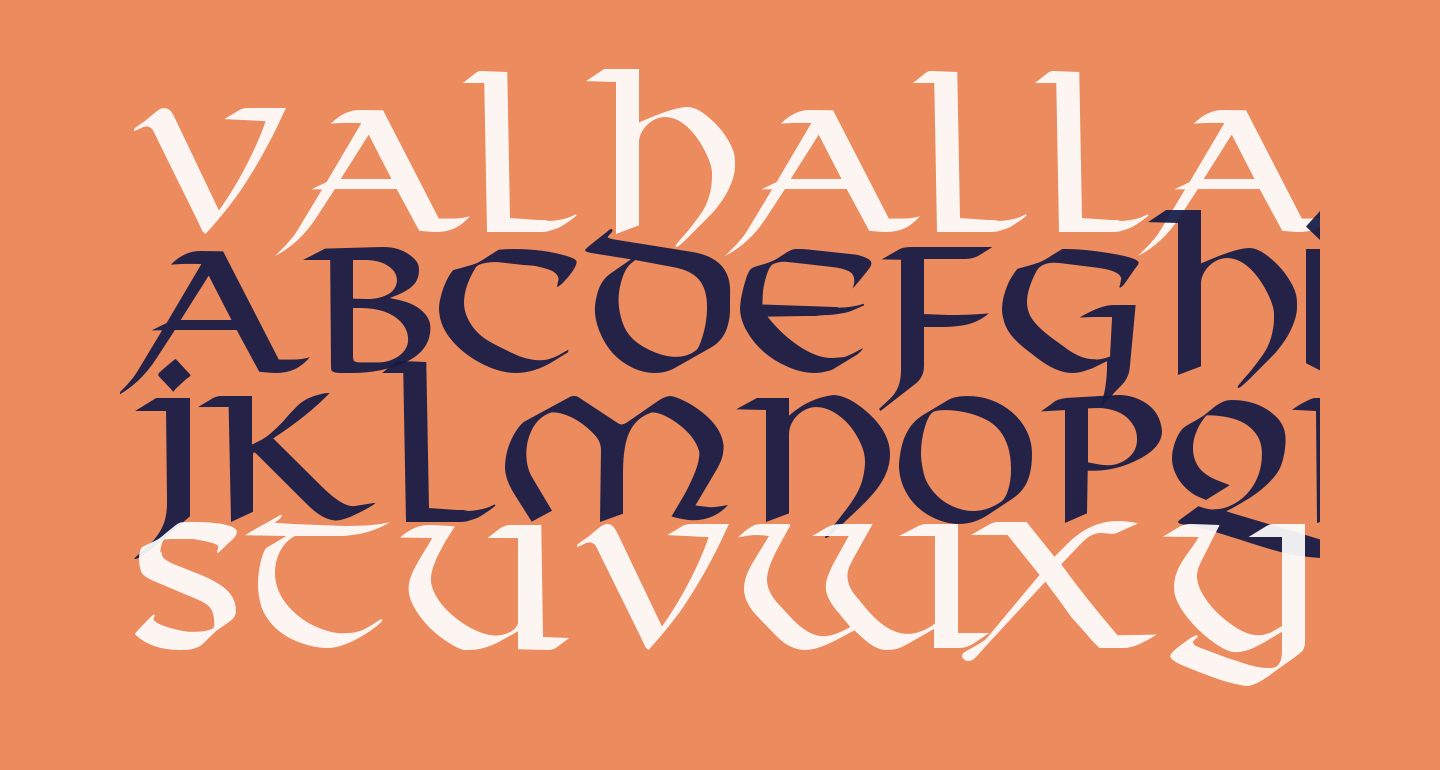 Valhalla Normal free Font - What Font Is