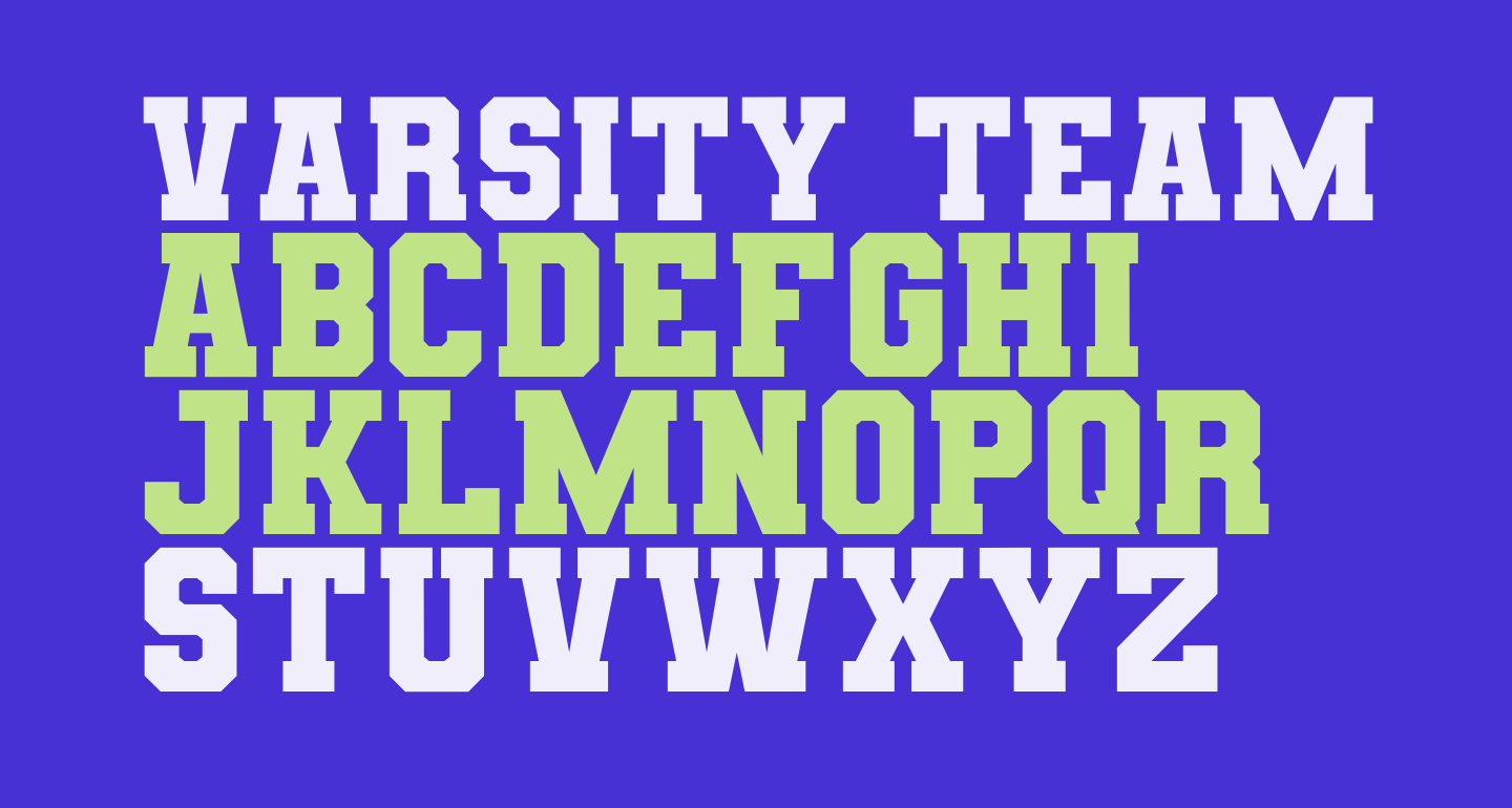 Varsity Team Bold free Font - What Font Is