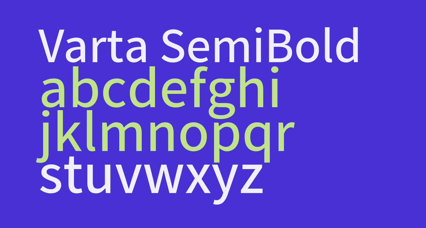 Varta SemiBold free Font - What Font Is