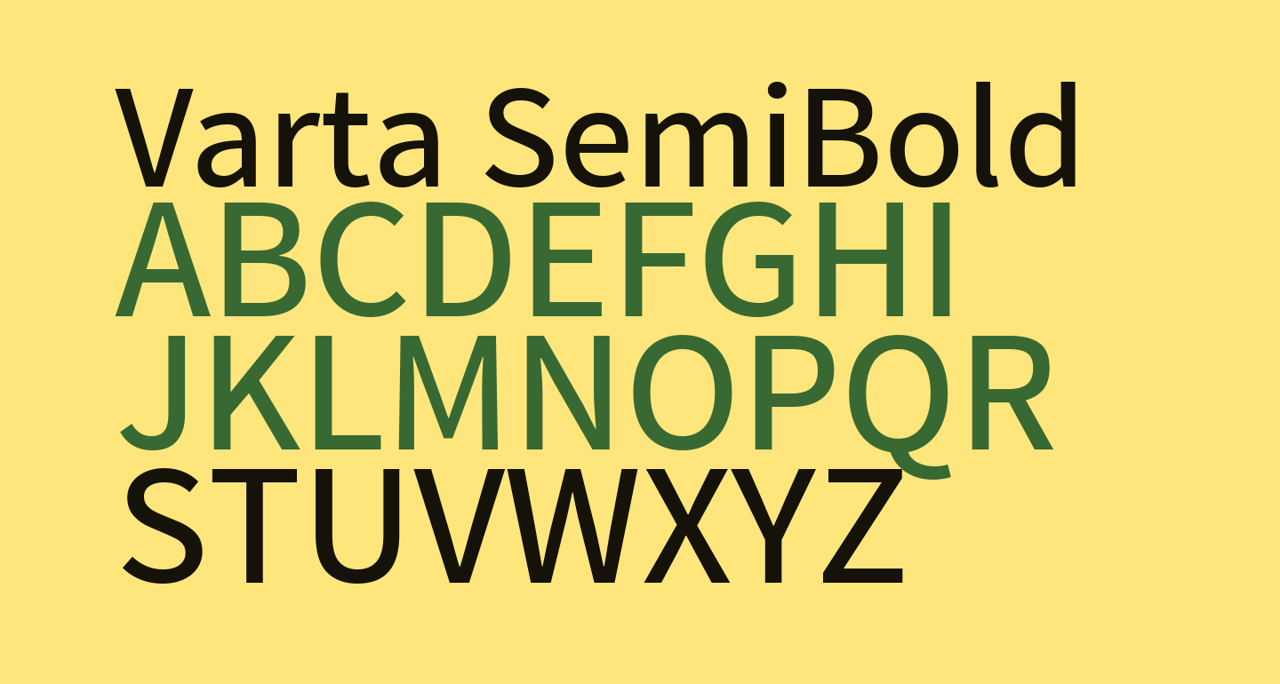 Varta SemiBold free Font - What Font Is