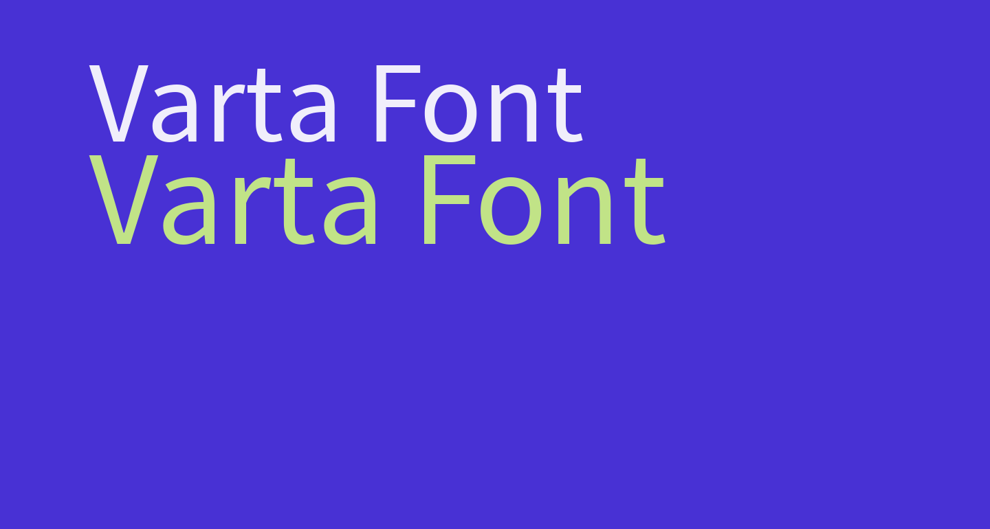 Varta free Font - What Font Is