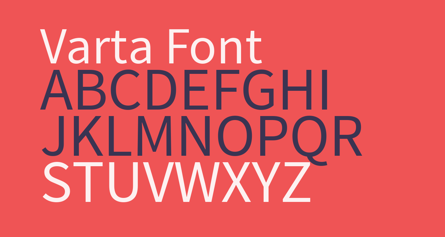 Varta free Font - What Font Is