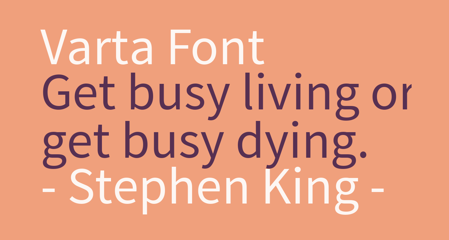 Varta free Font - What Font Is