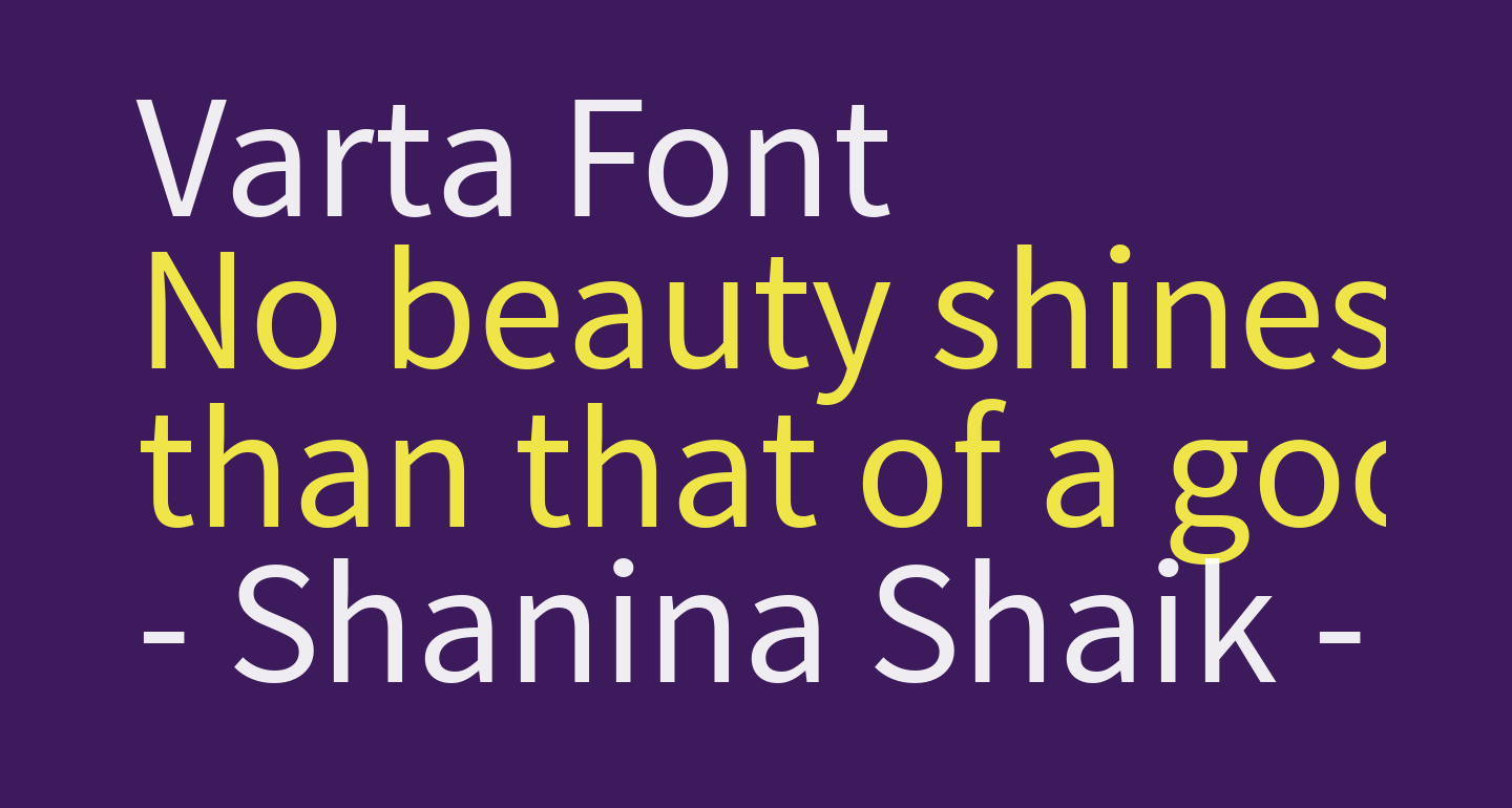 Varta free Font - What Font Is