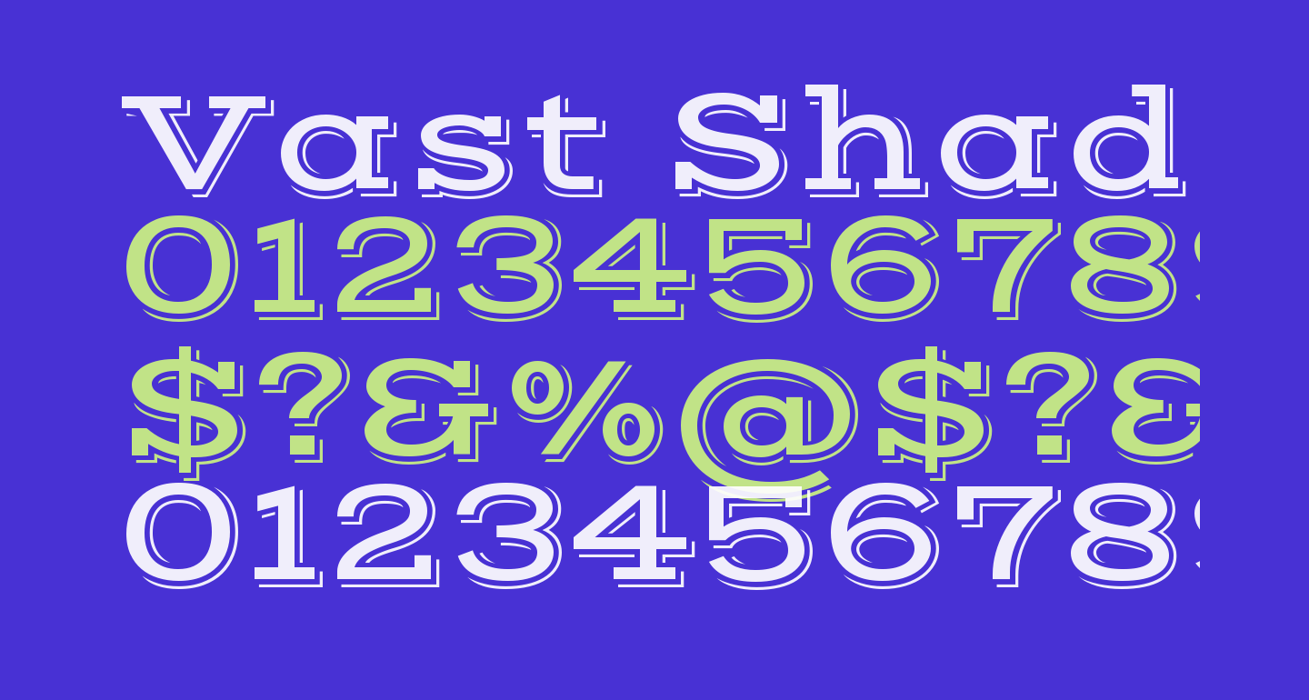 Vast Shadow Regular free Font - What Font Is