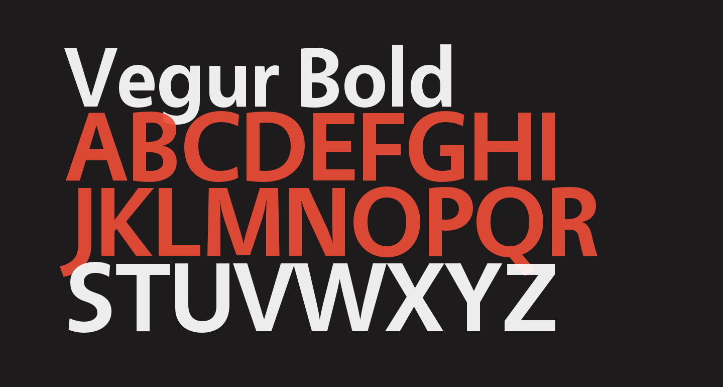 Vegur Bold free Font - What Font Is