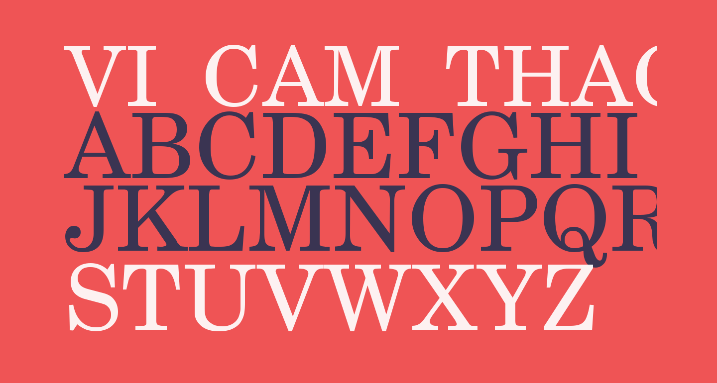 VI Cam Thach Hoa free Font - What Font Is