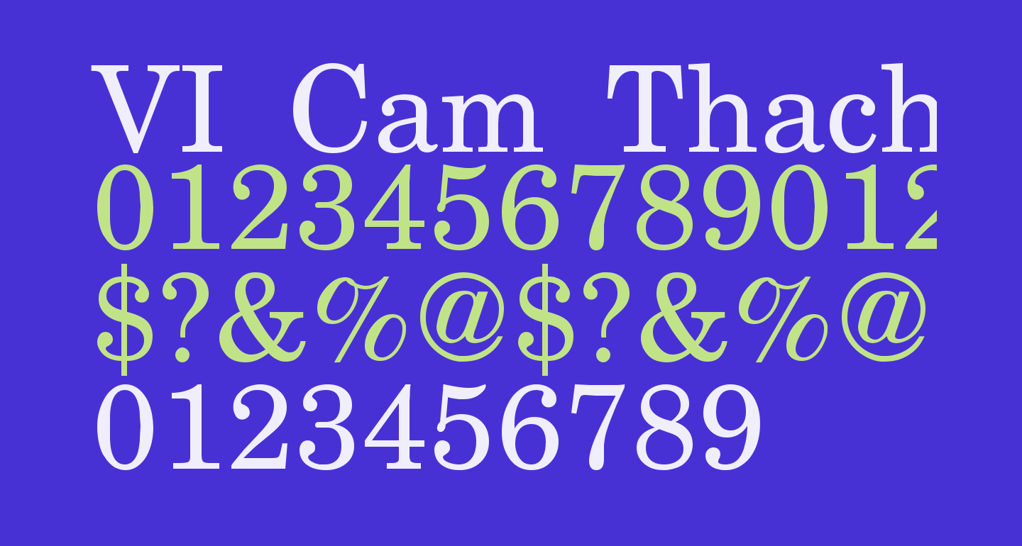 VI Cam Thach free Font - What Font Is