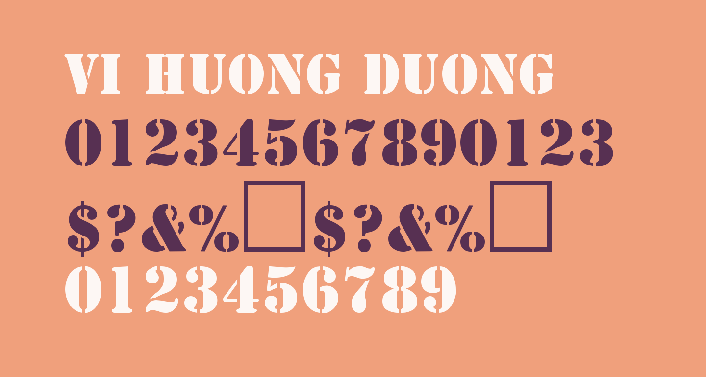 VI Huong Duong free Font - What Font Is