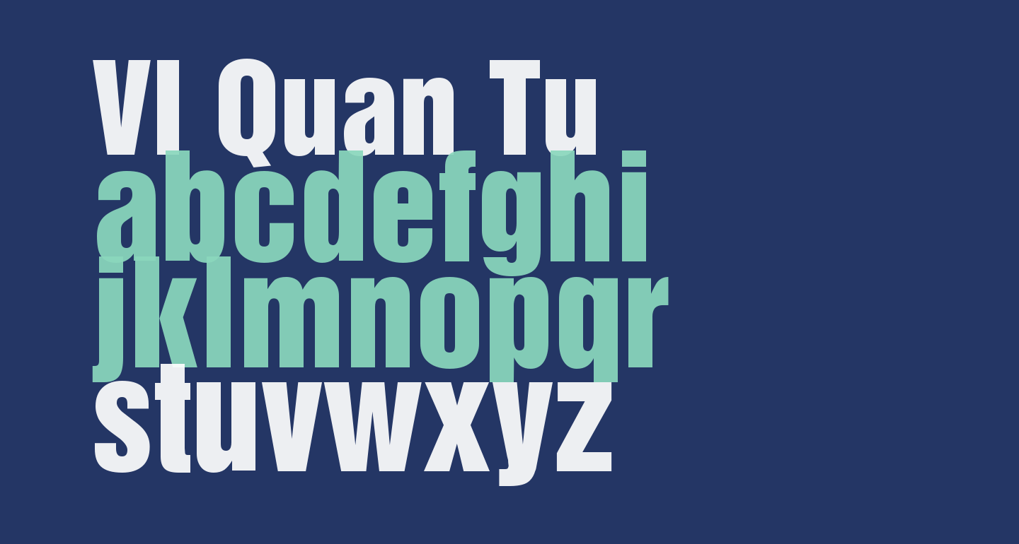 VI Quan Tu free Font - What Font Is