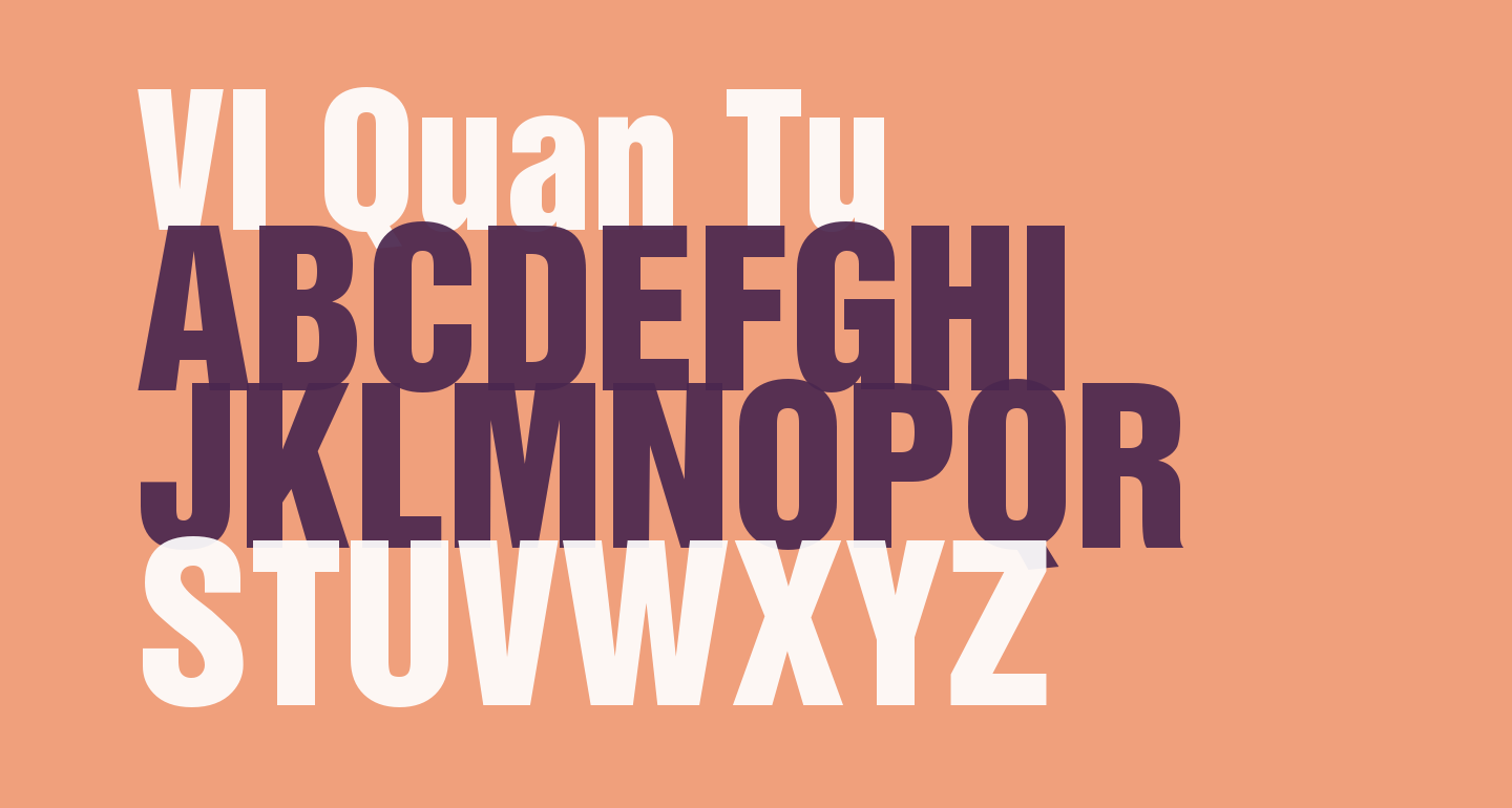 VI Quan Tu free Font - What Font Is