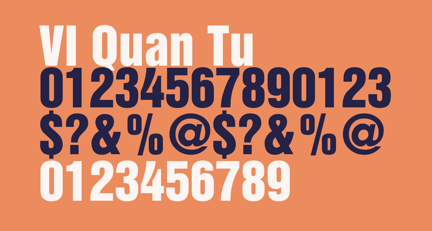 VI Quan Tu free Font - What Font Is