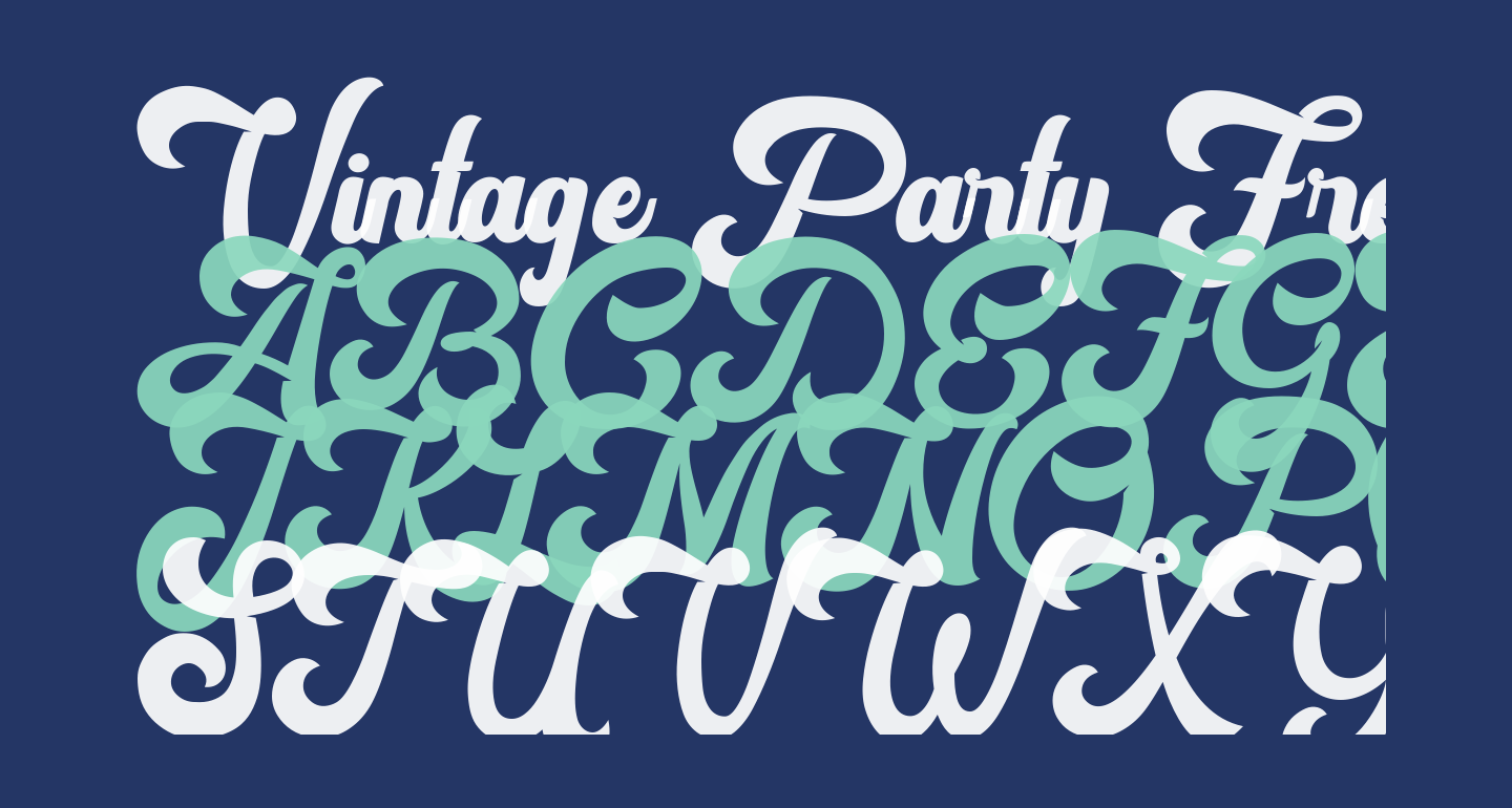 Vintage Party FreeVersion free Font - What Font Is