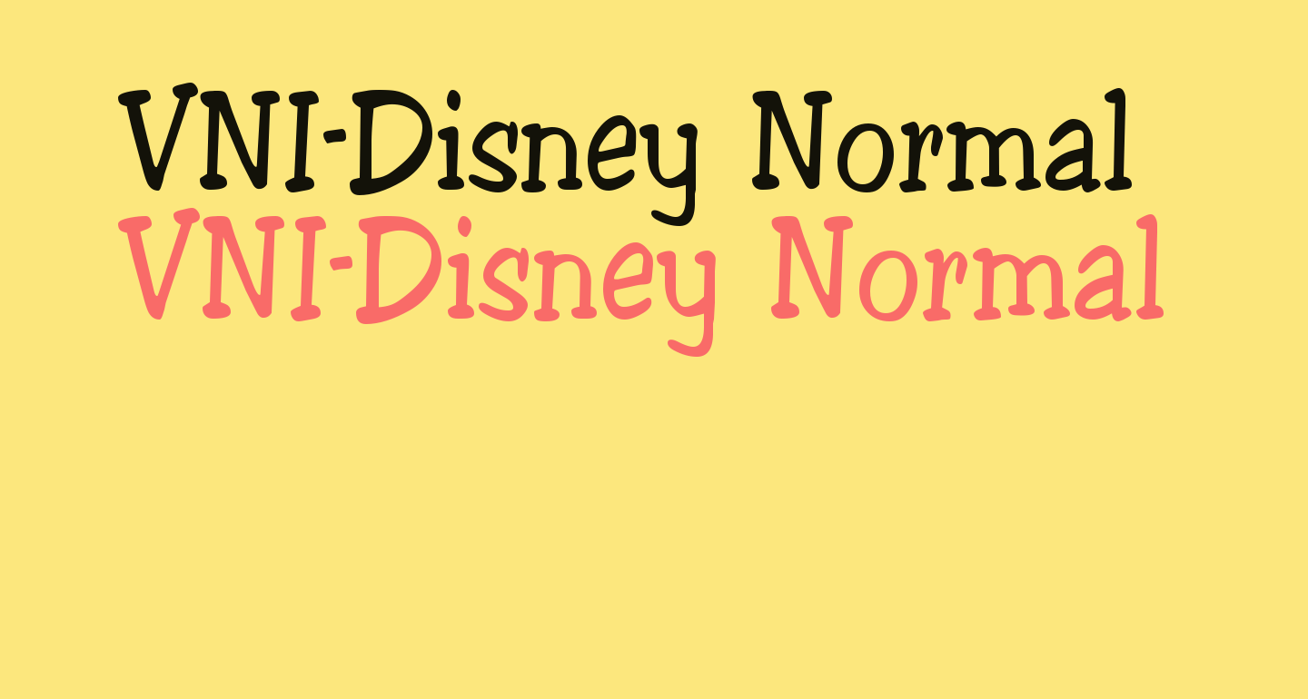 VNI-Disney Normal free Font - What Font Is