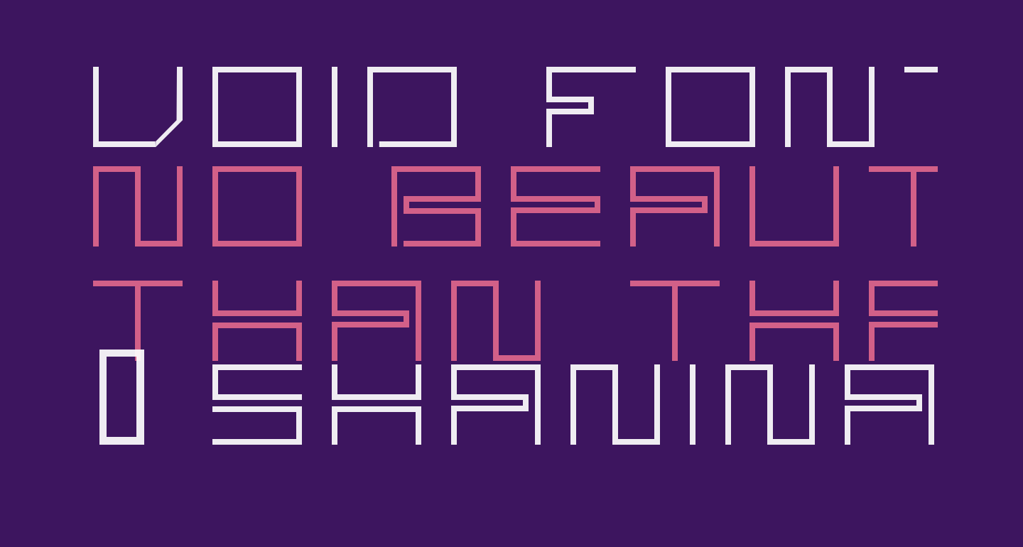 Void free Font - What Font Is